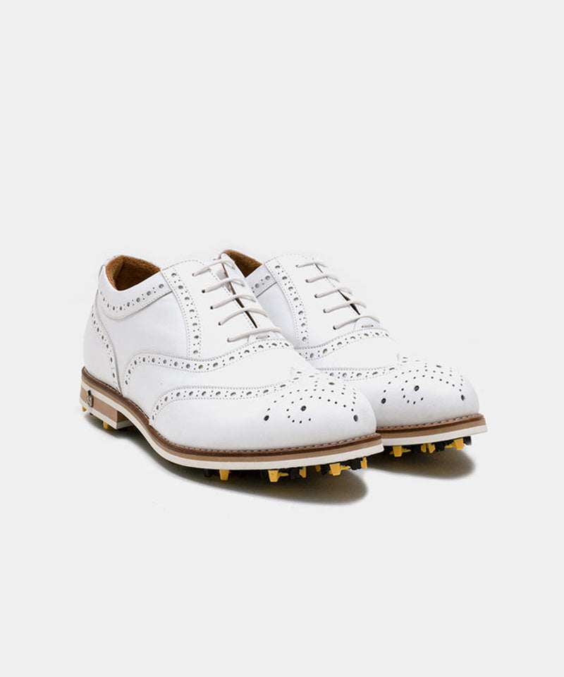 ALL CLASSIC Golf Noble Wingtip Classic Golf Shoes - White– Sokim