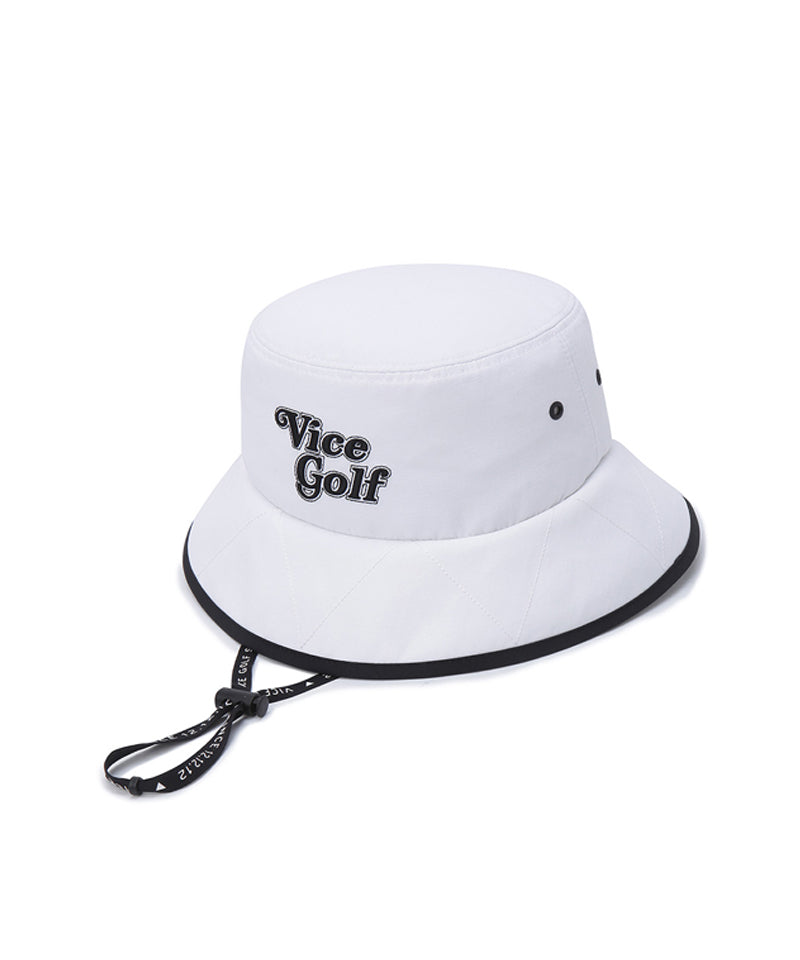 Vice Golf Atelier Typo Logo Bucket Hat - White– Sokim