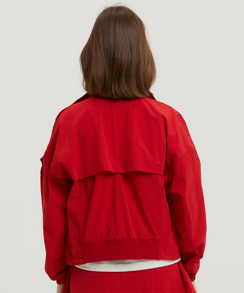 AVEN Flor High Neck Windbreaker - Red– Sokim
