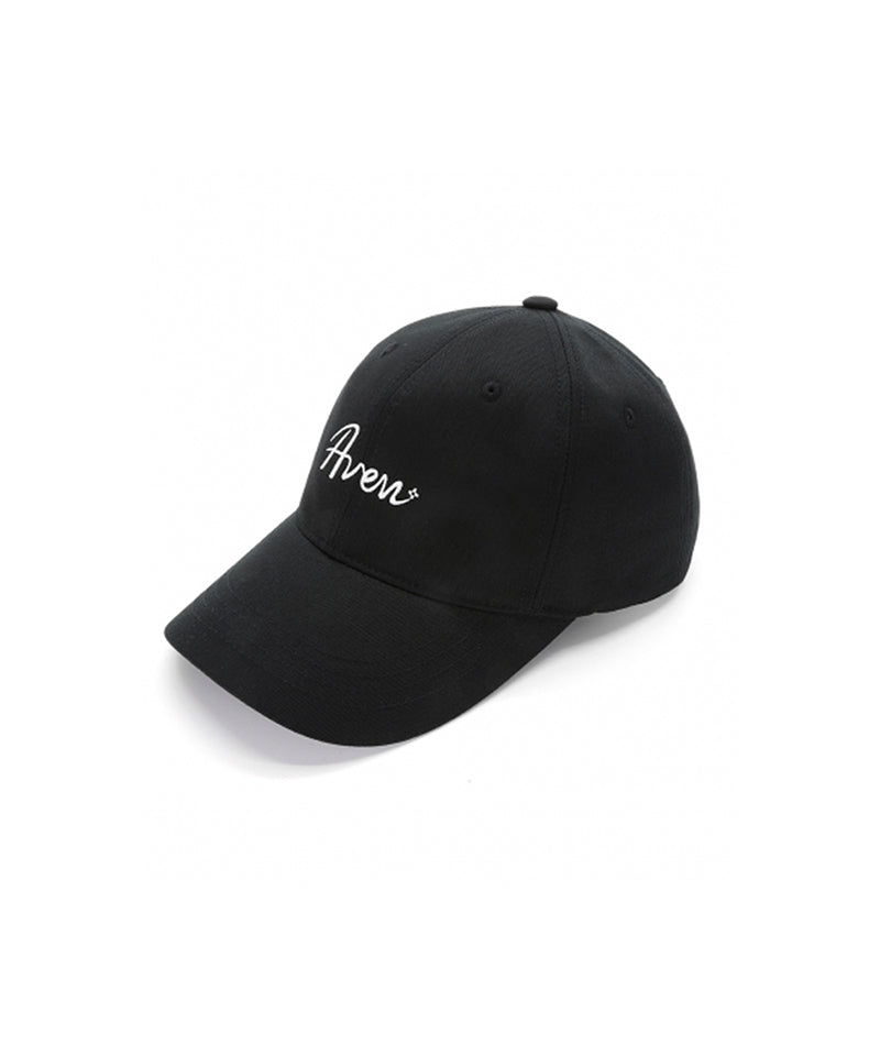 AVEN Cursive Embroidery Ball Cap - Black