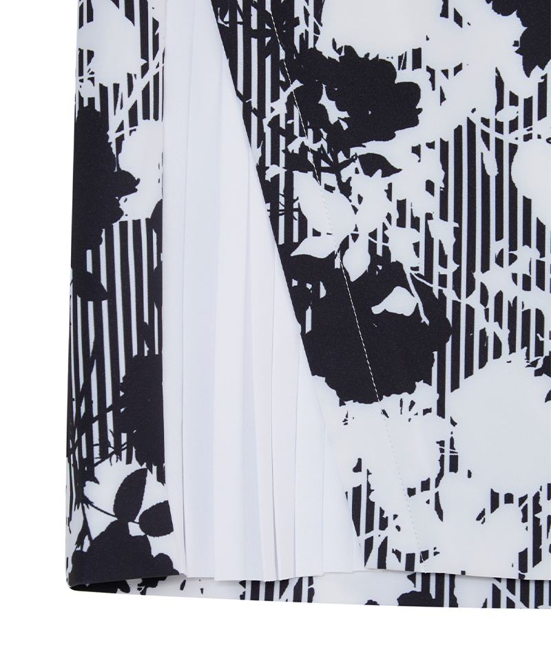 WideAngle: TO Flower Partial Pleated Culotte - Black– Sokim