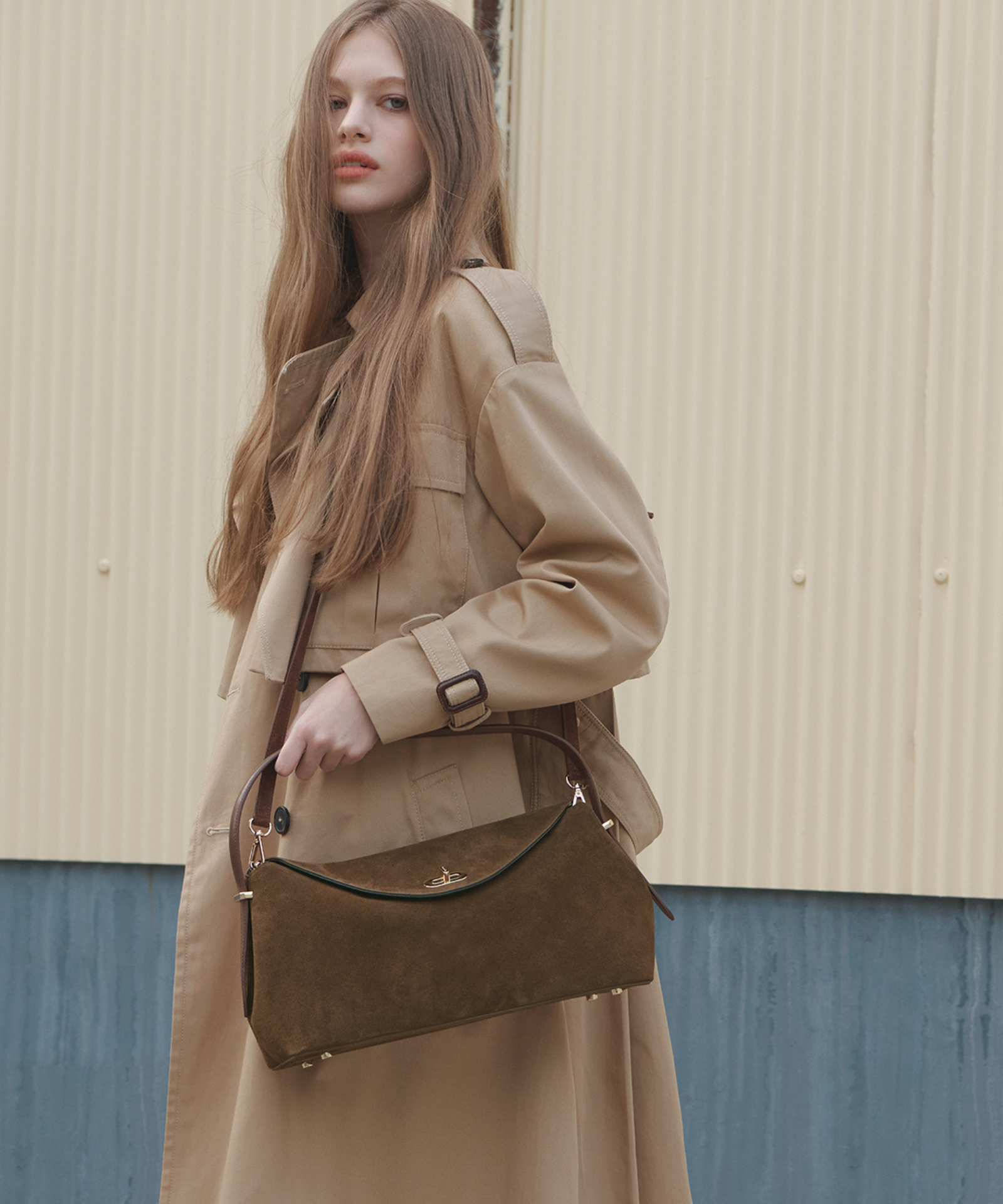 CLAVE Nicole Suede Brown