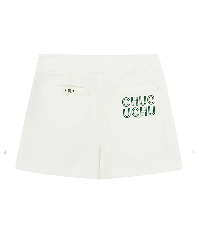 CHUCUCHU Pleated Wrap Skirt Short Pants - Green– Sokim